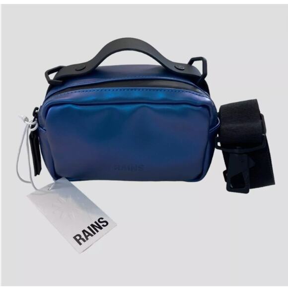 Rains | Bags | Nwt Rains Box Bag Micro Laser Blue | Poshmark